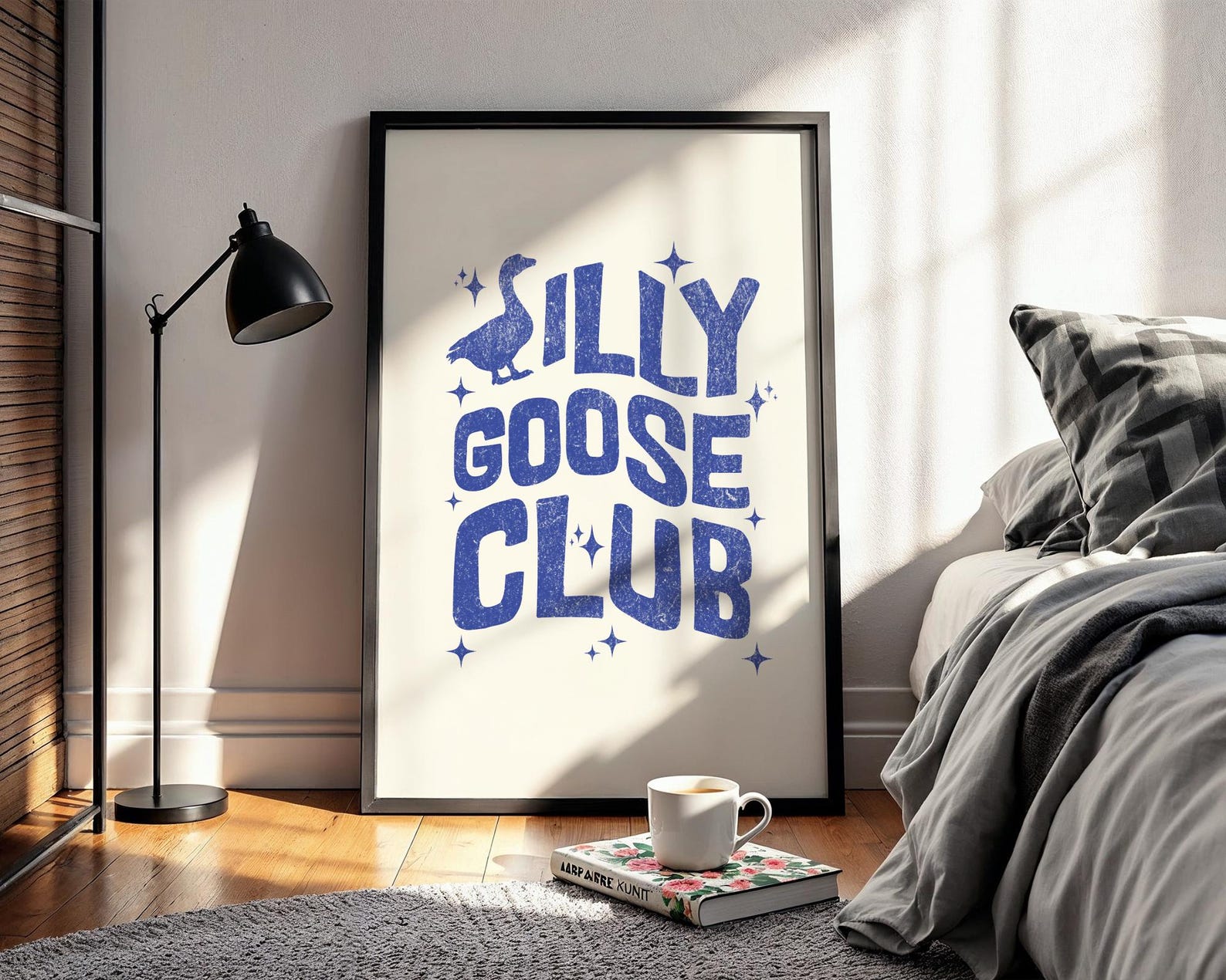 Silly Goose on the Loose Print, Apartment Decor, Retro Wall Art, Quirky ...