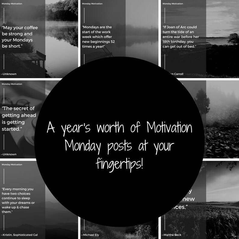 Monday Motivation Quotes Etsy