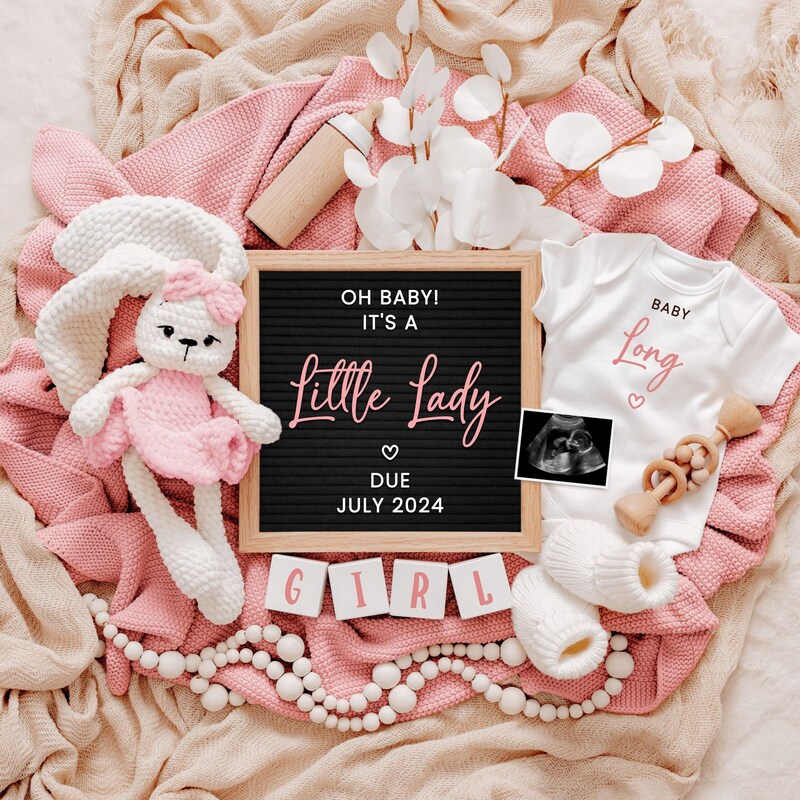 Baby Girl Announcement - Etsy