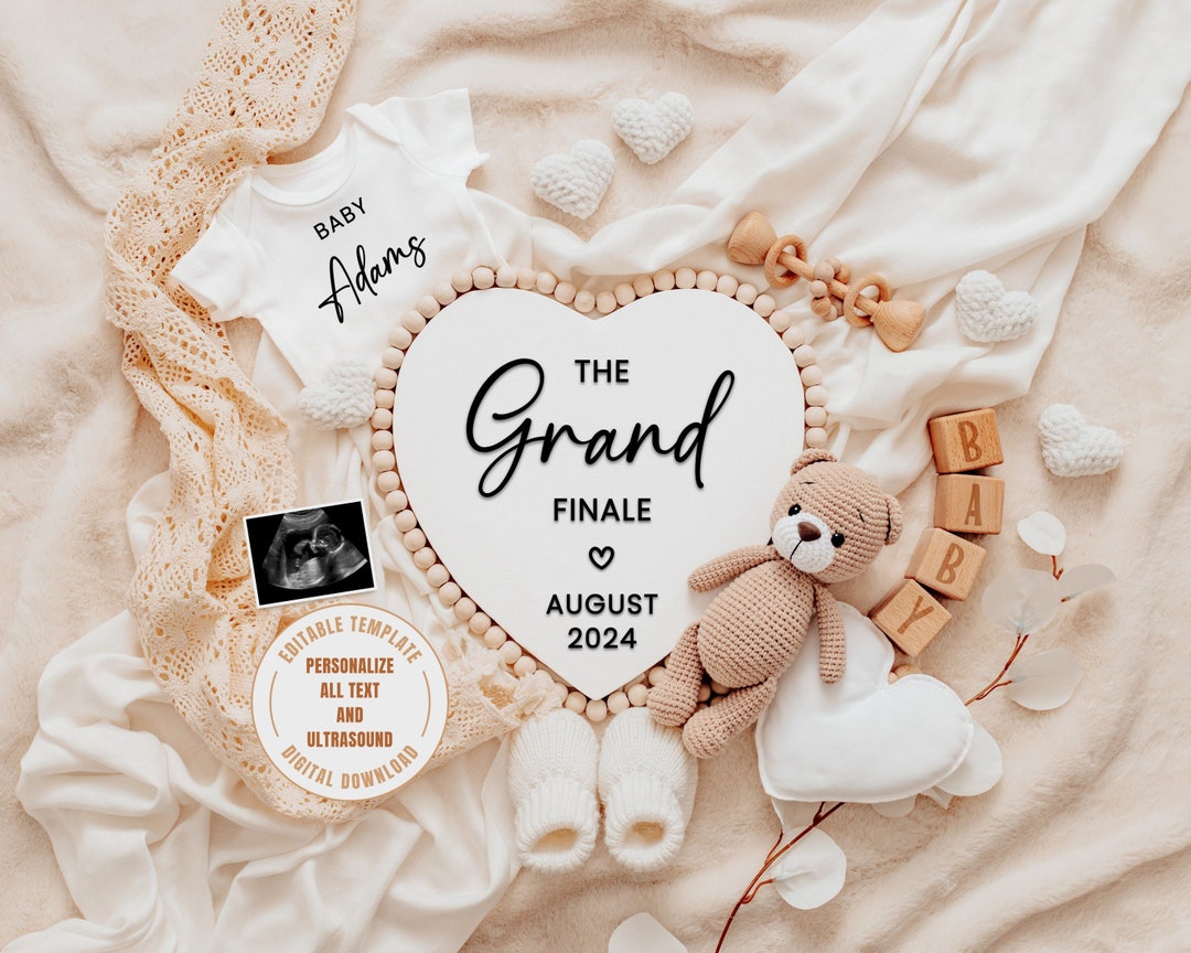 The Grand Finale Pregnancy Announcement Digital, Last Baby Announcement ...