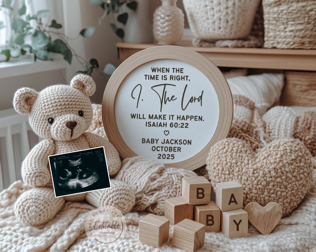 Religious Baby Announcement: Bible Verse, Christian Pregnancy Reveal ...