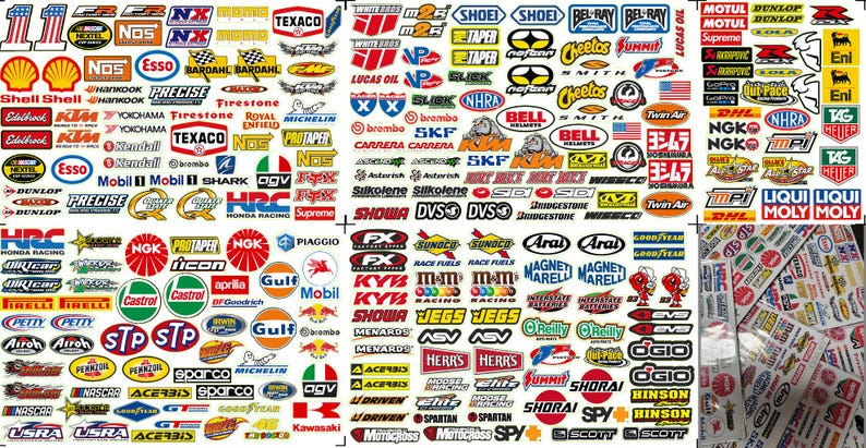 100 + Racing Decals, Stickers, Drag Race NASCAR High Quality Vinyl - Etsy