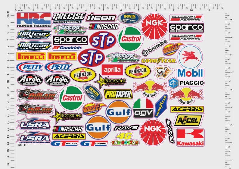 100 + Racing Decals, Stickers, Drag Race NASCAR High Quality Vinyl - Etsy