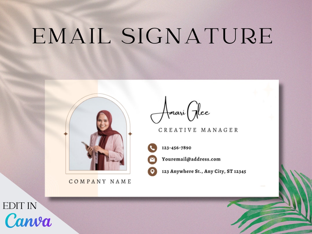 Email Signature Canva Template, Email Signatures Realtor, Email ...