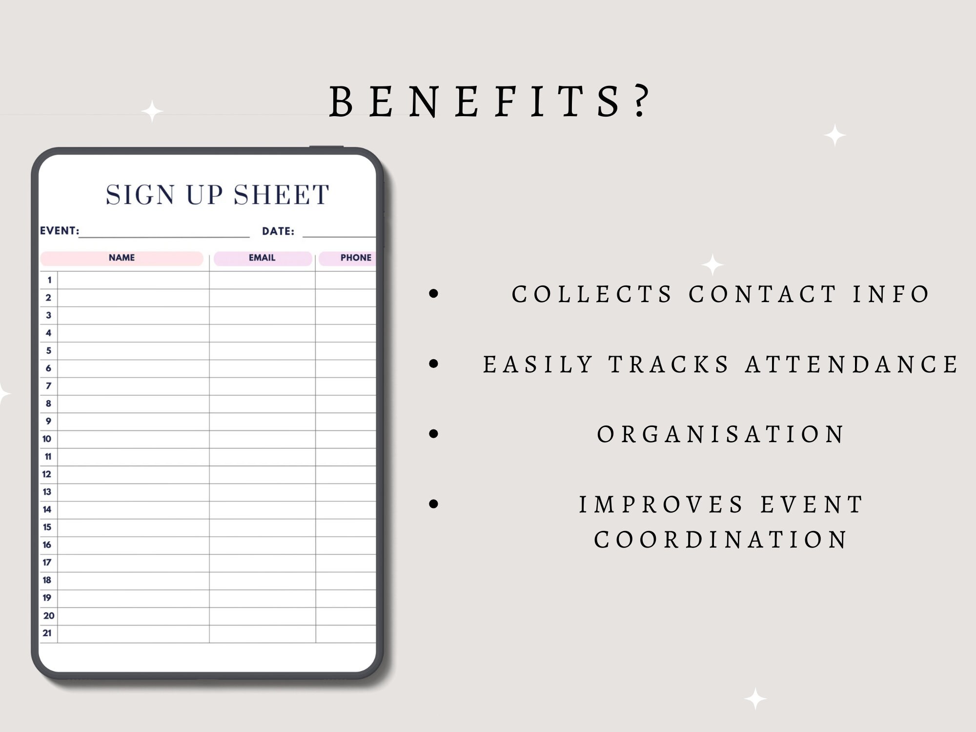 Sign up Sheet, Email Sign up Sheet, Sign up Sheet Template, Parent Sign ...