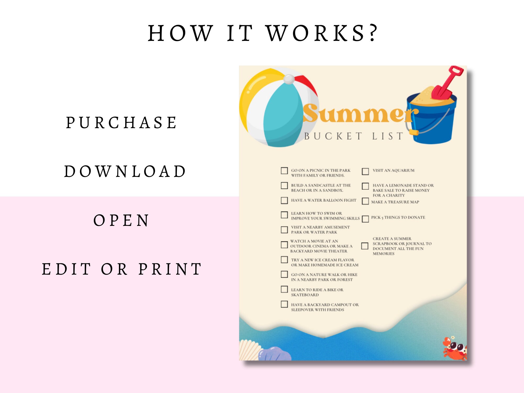 Kids Bucket List Family Bucket List Kids Activity Sheet Summer ...