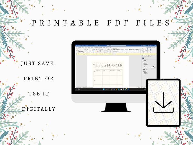 Printable Christmas Schedule Template, Family Planner (digital Download ...