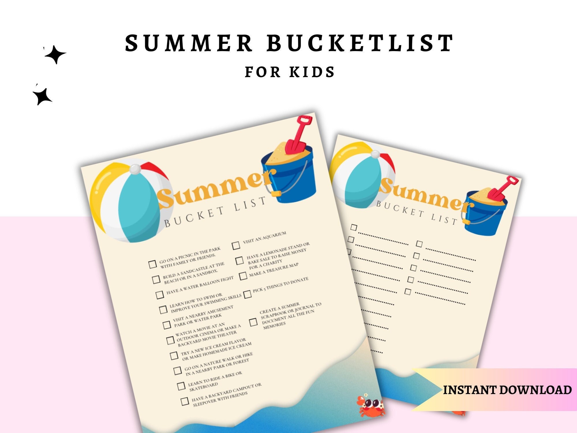 Kids Bucket List | Family Bucket List | Kids Activity Sheet | Summer ...