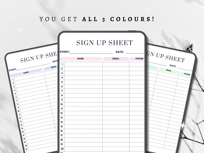 Fillable Sign up Sheet Edit Sign up Sheet Sign up Sheet Printable ...