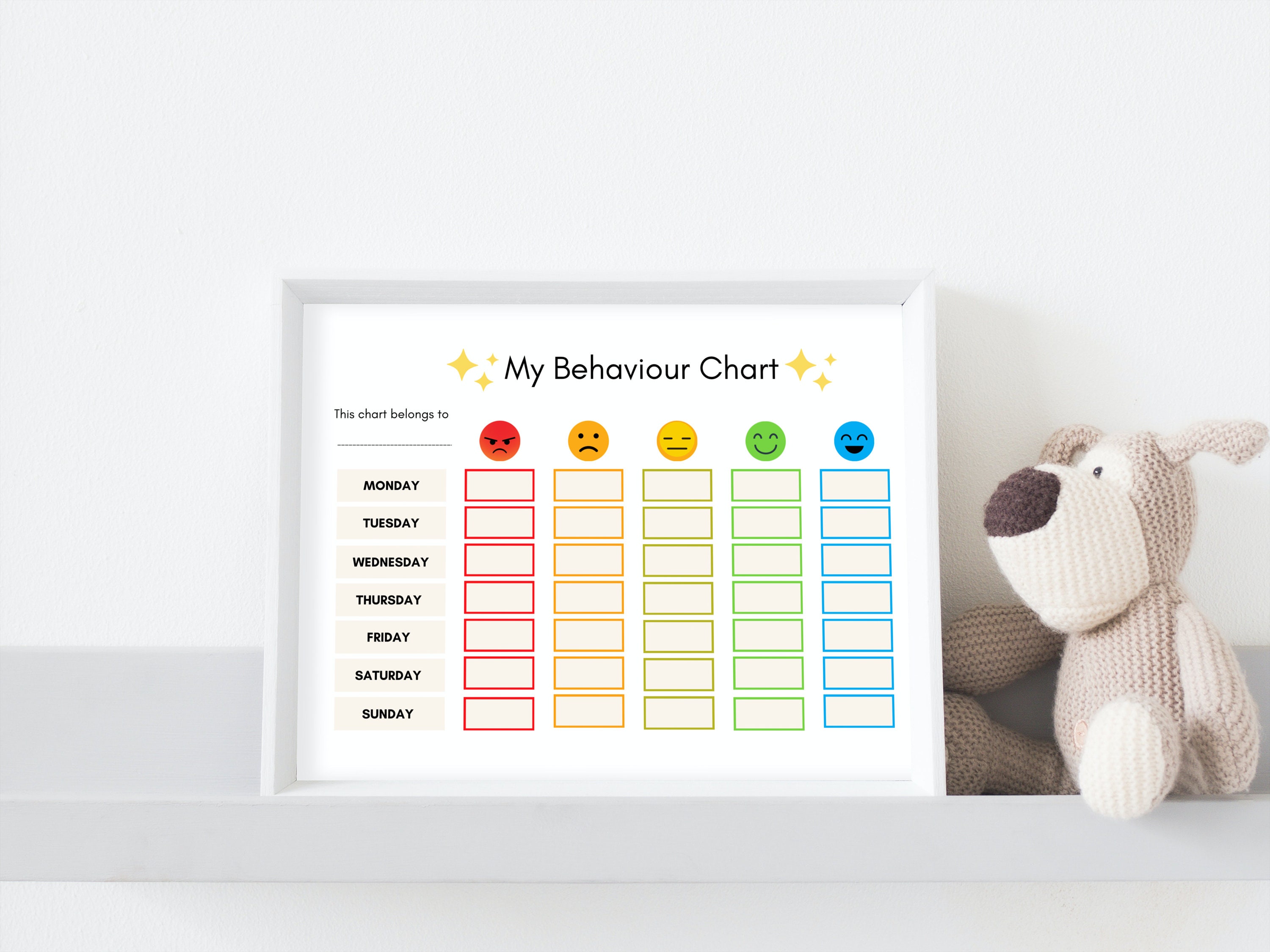 Behaviour Chart | Toddler Reward Chart | Emotions Poster | Behaviour ...