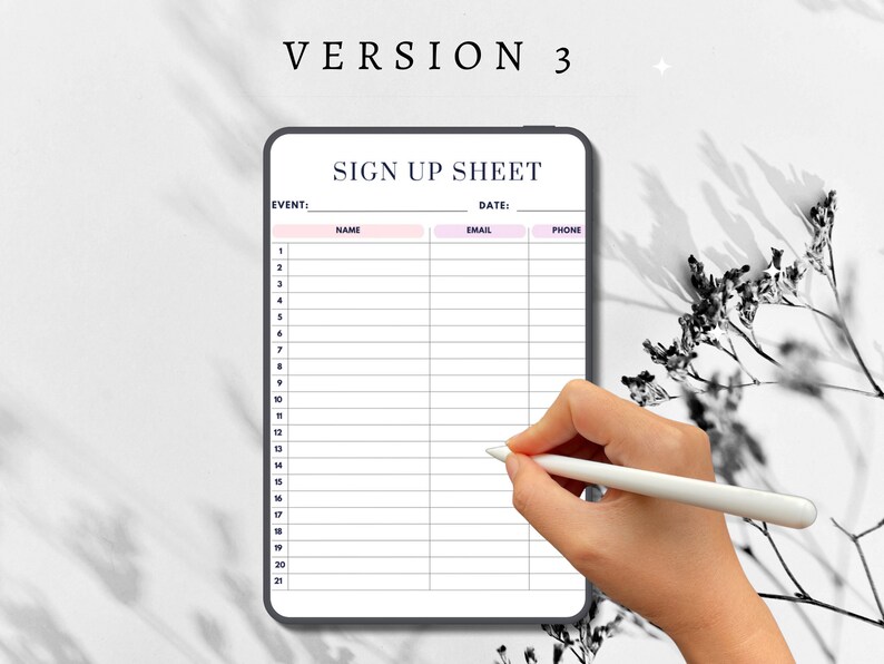 Fillable Sign up Sheet Edit Sign up Sheet Sign up Sheet Printable ...