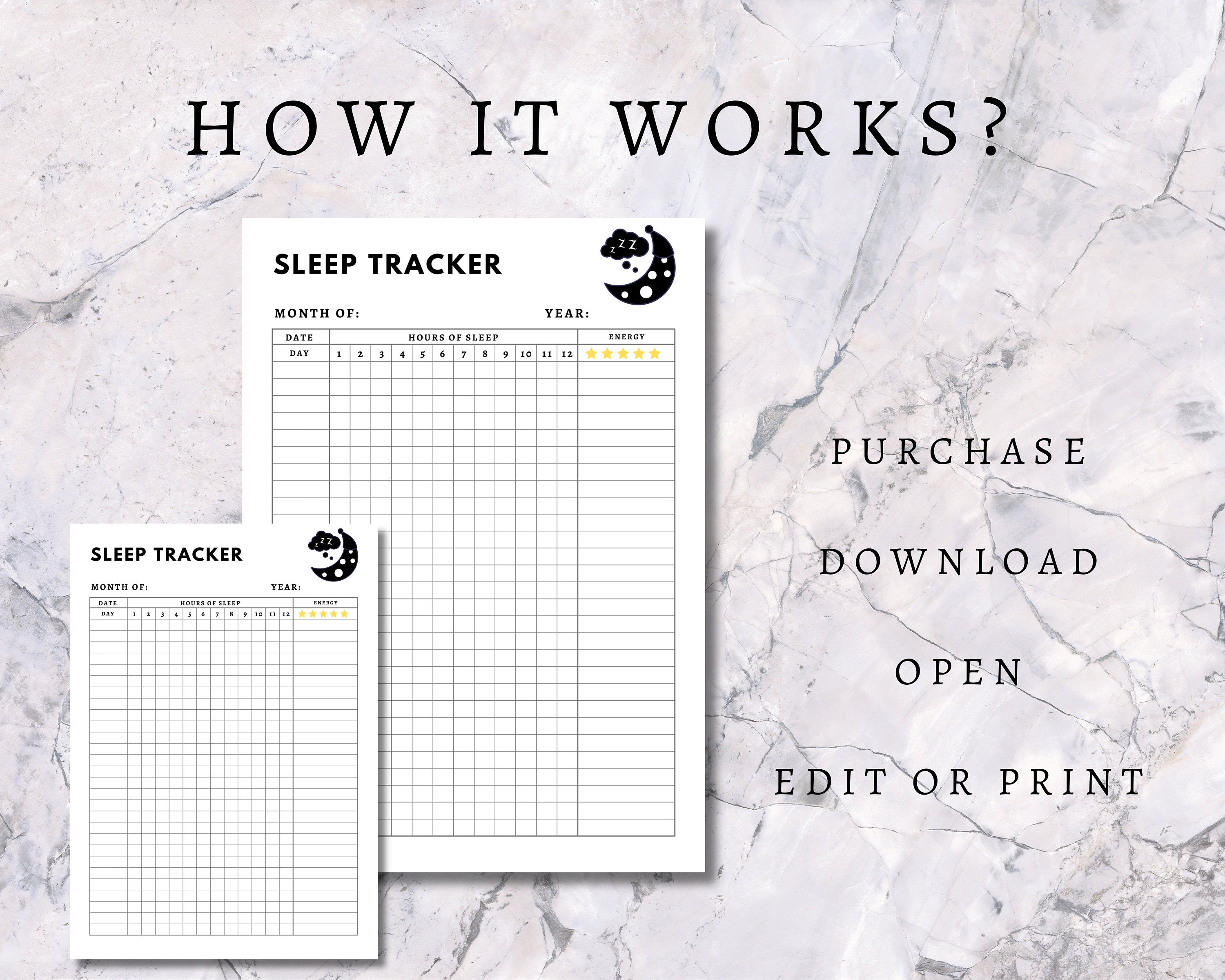 Sleep Tracker | Sleep Journal | Sleep Log | Sleep Chart | Sleep Planner ...