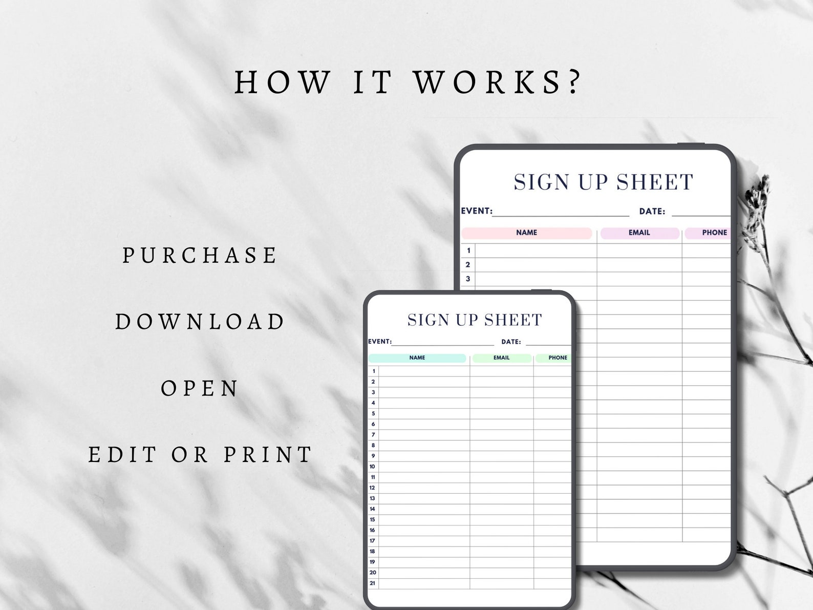 Fillable Sign up Sheet Edit Sign up Sheet Sign up Sheet Printable ...