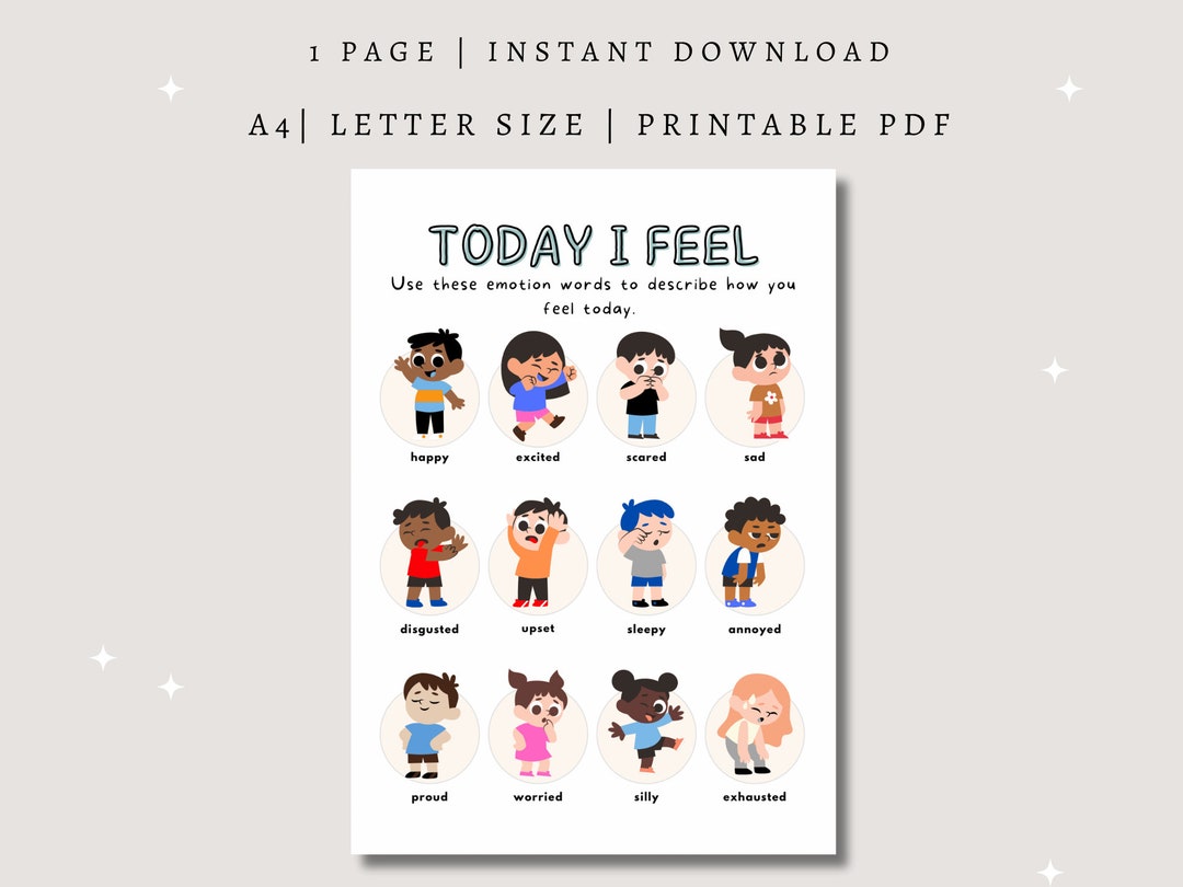 Feelings Poster | Emotions | Emotions Poster | Classroom Decor | Calm ...