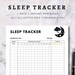 Sleep Tracker | Sleep Journal | Sleep Log | Sleep Chart | Sleep Planner ...