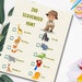 Printable Scavenger Hunt Outdoor Activity Birthday Game Sheet Zoo ...