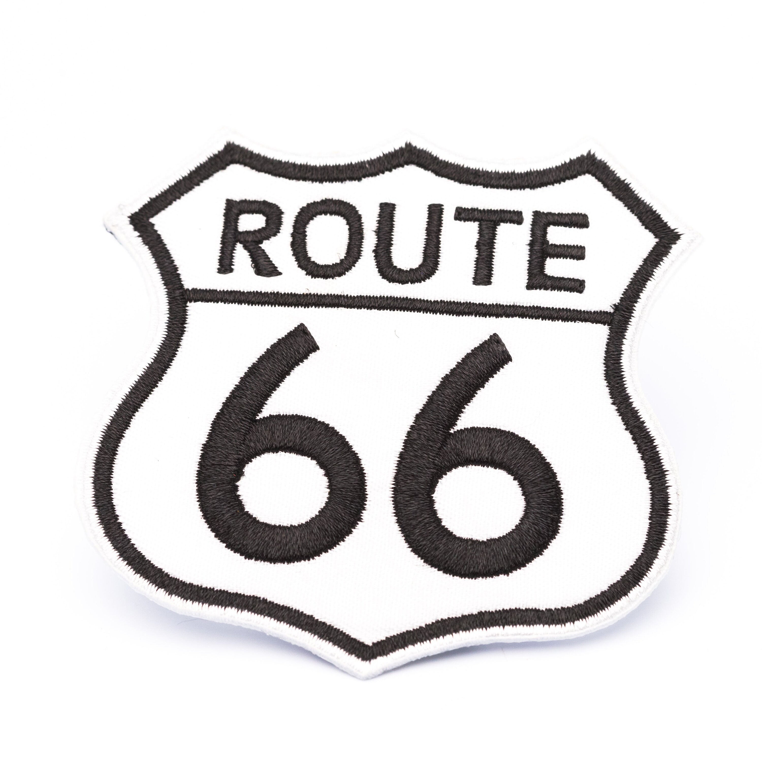 White Route 66 - Embroidered Patch - Etsy