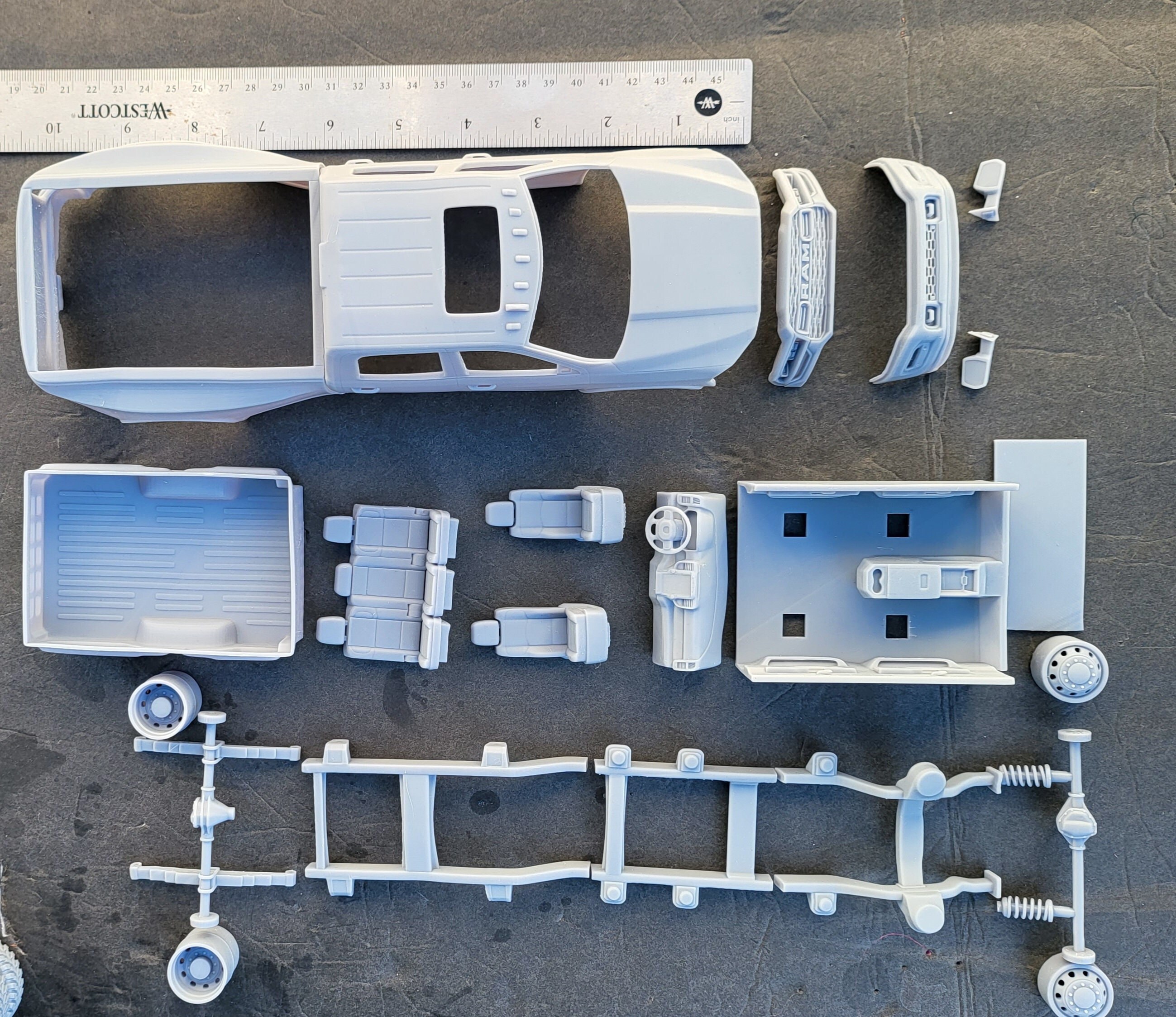 1:25 Scale Dodge Ram 3500 Quad Cab Dually Resin 3d Printed Kit - Etsy
