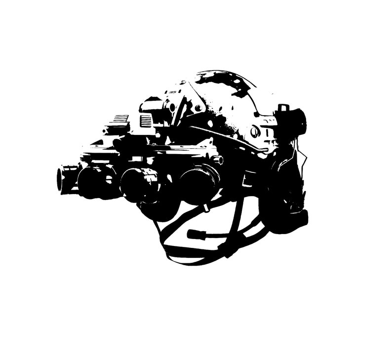 Night Vision Helmet SVG Military Level IV Armor Graphics Dxf PNG ...