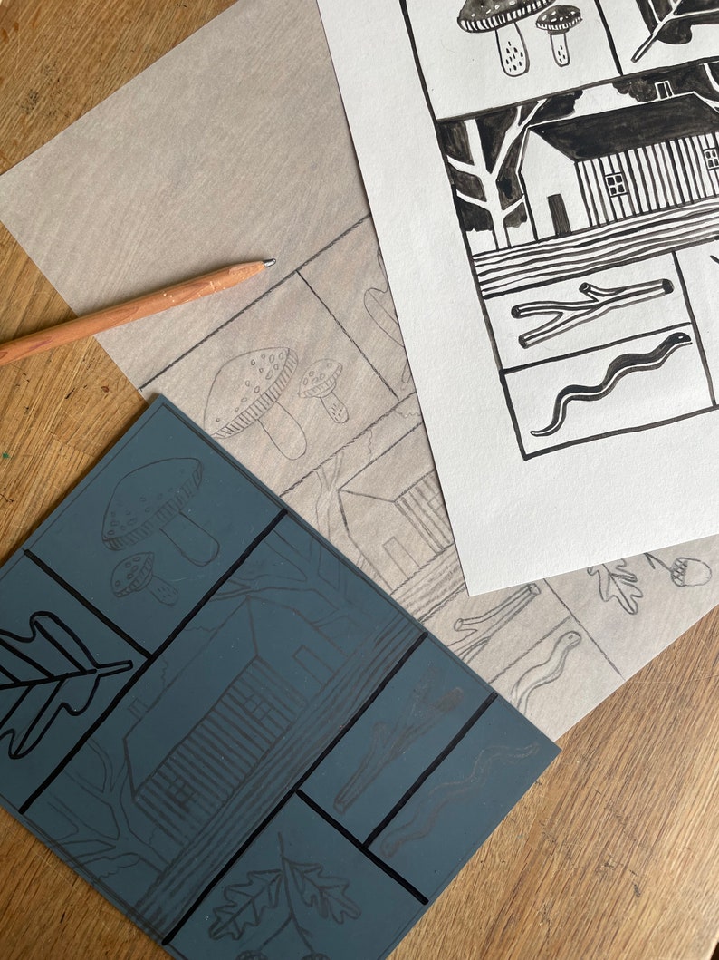 Custom Linoprint - Etsy