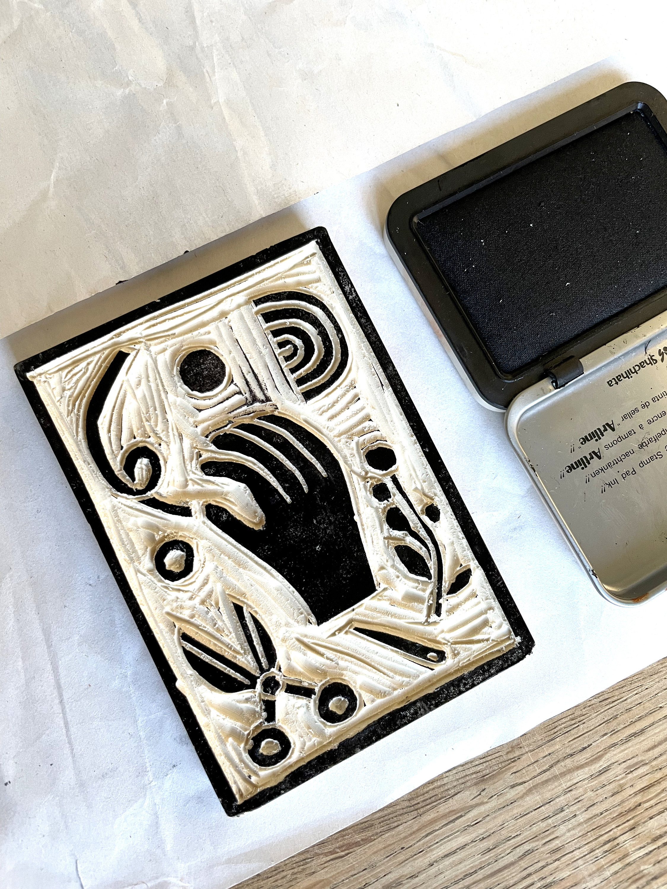 Custom Linocut Stamp: Personalised Logo, Wedding Stationery (7x10cm) - Etsy