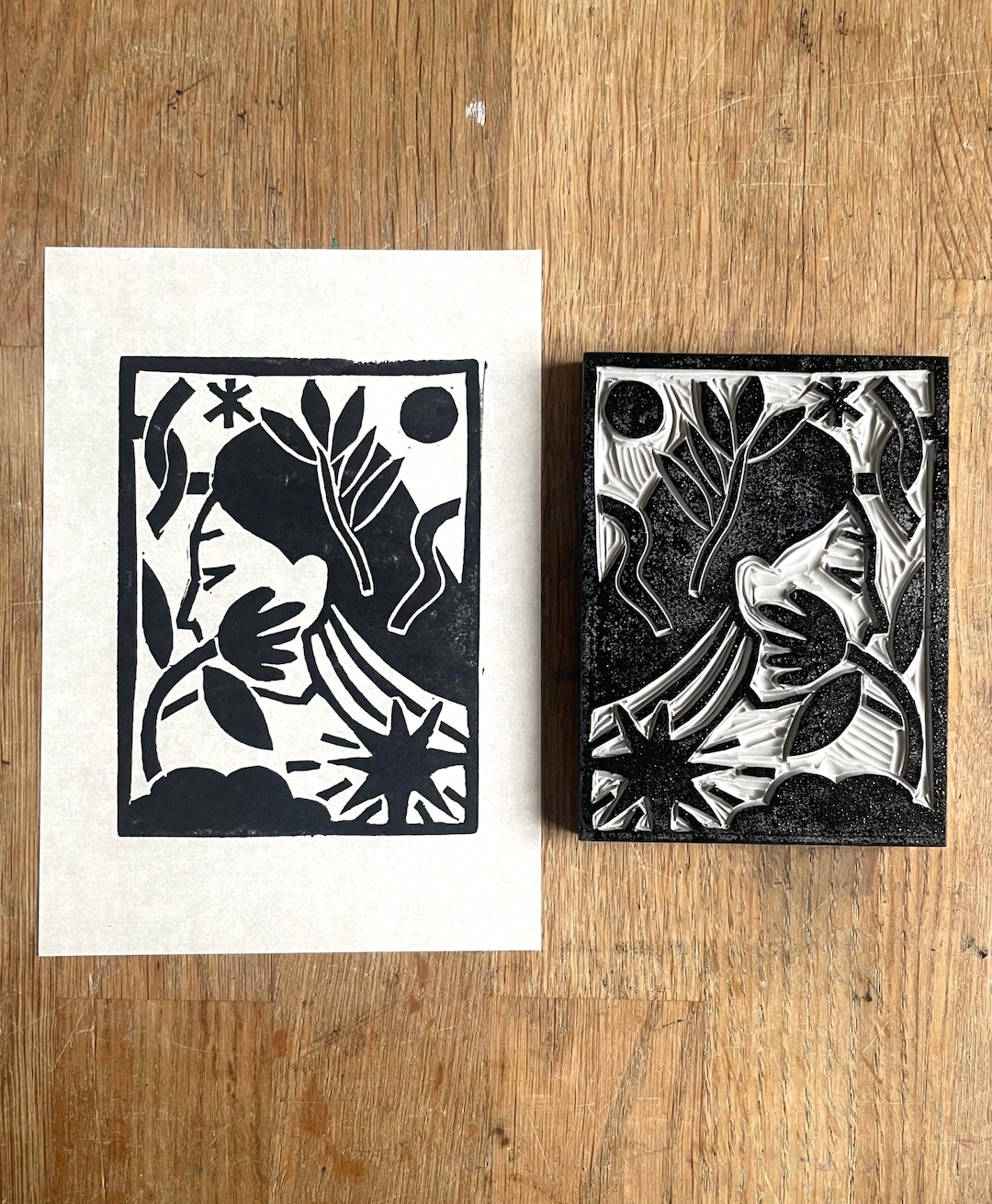 Custom Linocut Stamp: Personalised Logo, Wedding Stationery (7x10cm) - Etsy