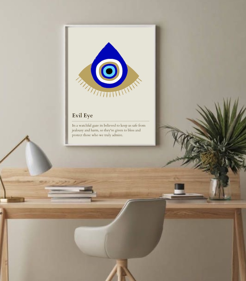 Poster. Evil Eye. Quotes. Digital Print. Made With Love. Boho Style ...