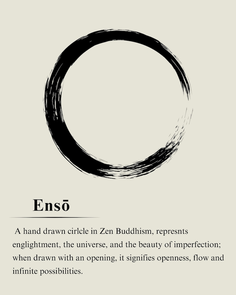 Ensō Circle Art Print: Zen Buddhism Symbol, Meditation Poster - Etsy