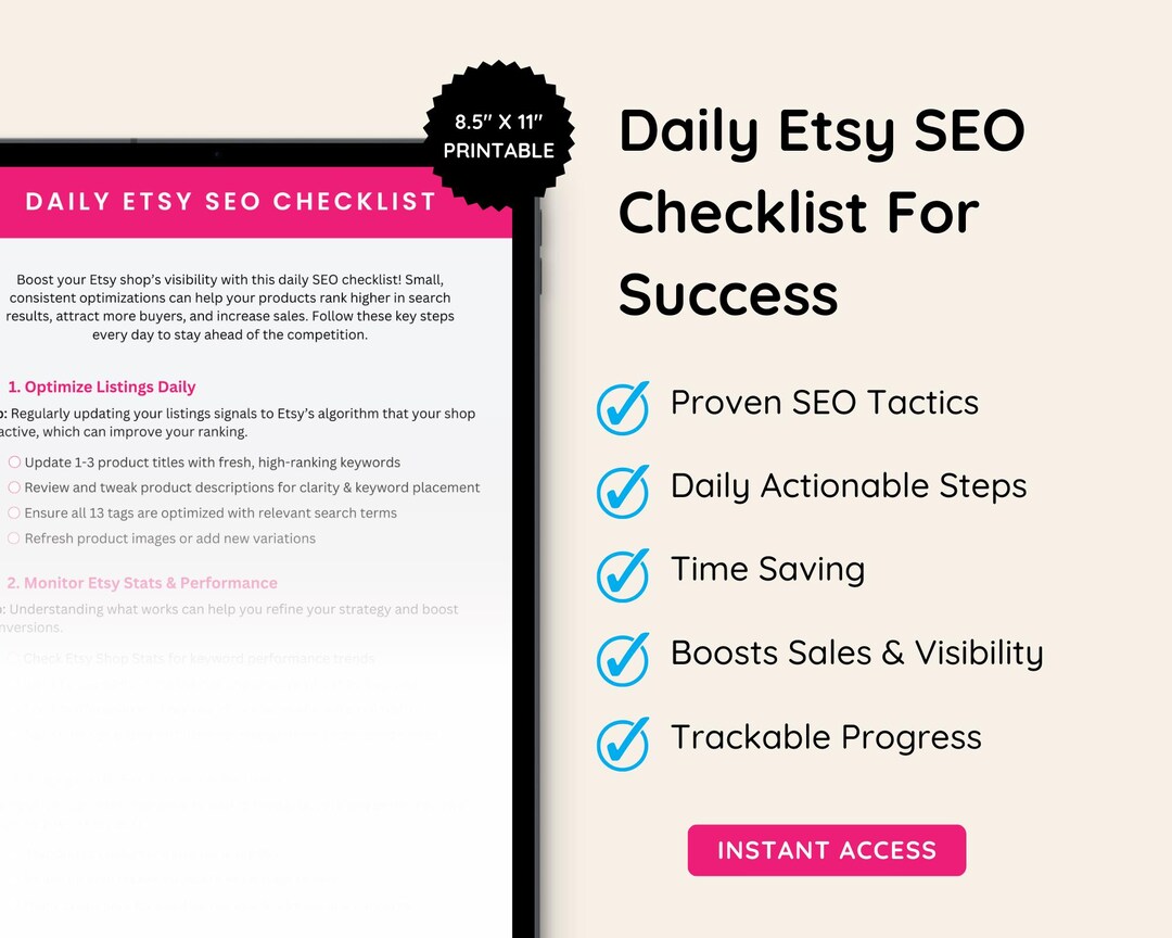 Daily Etsy SEO Checklist to Boost Sales and Traffic Improve Etsy ...