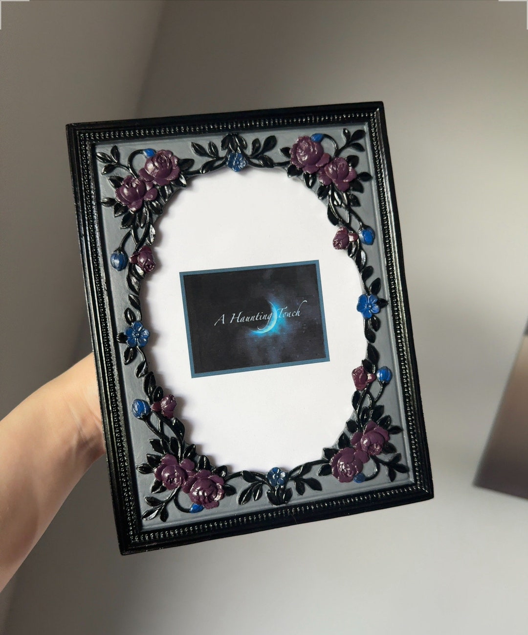 Picture Frame, Home Decor, Florals, Rose Frame, Oval Frame, Gothic ...