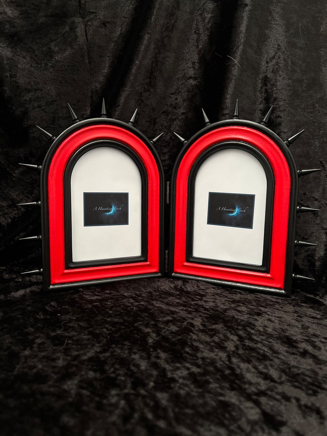 Gothic Picture Frame, Red and Black Frame, Ornate Frame, Double Frame ...