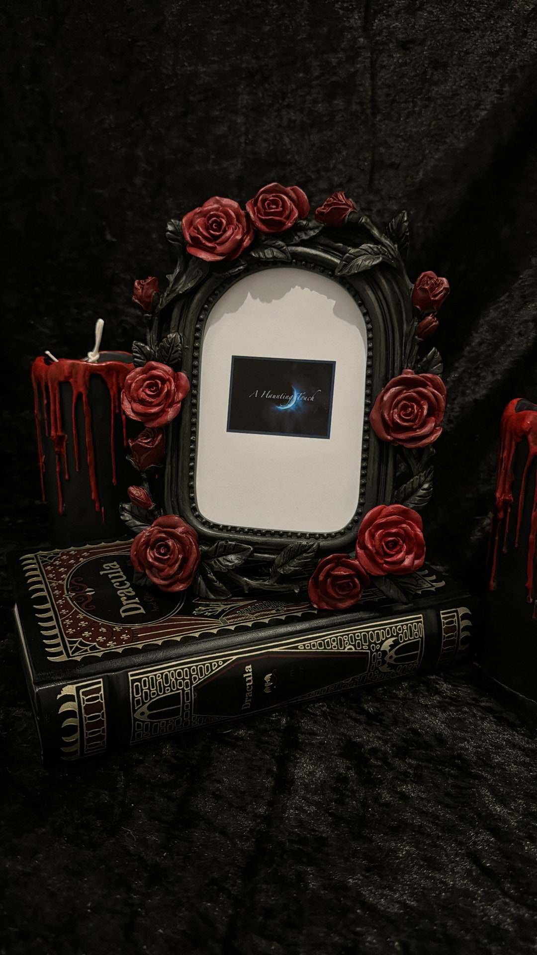 Picture Frame, Home Decor, 4x6 Picture Frame, Rose Frame, Gothic, Goth ...