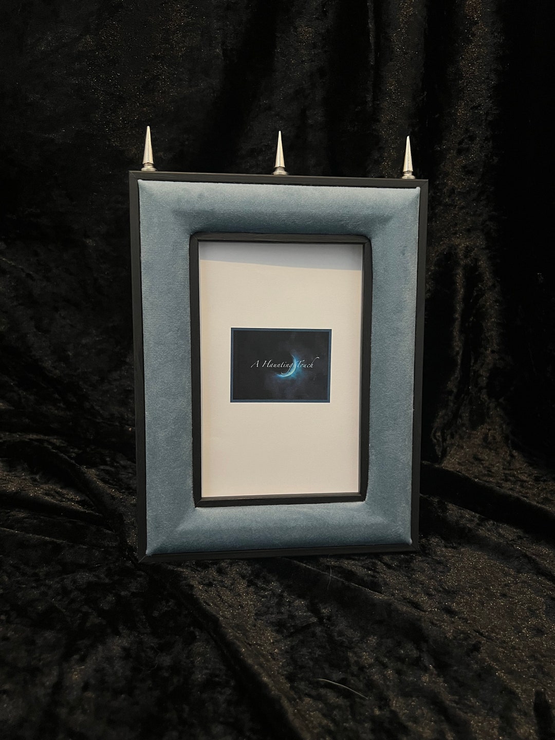 4x6 Picture Frame, Spiked Frame, Home Decor, Blue Frame, Black Frame ...