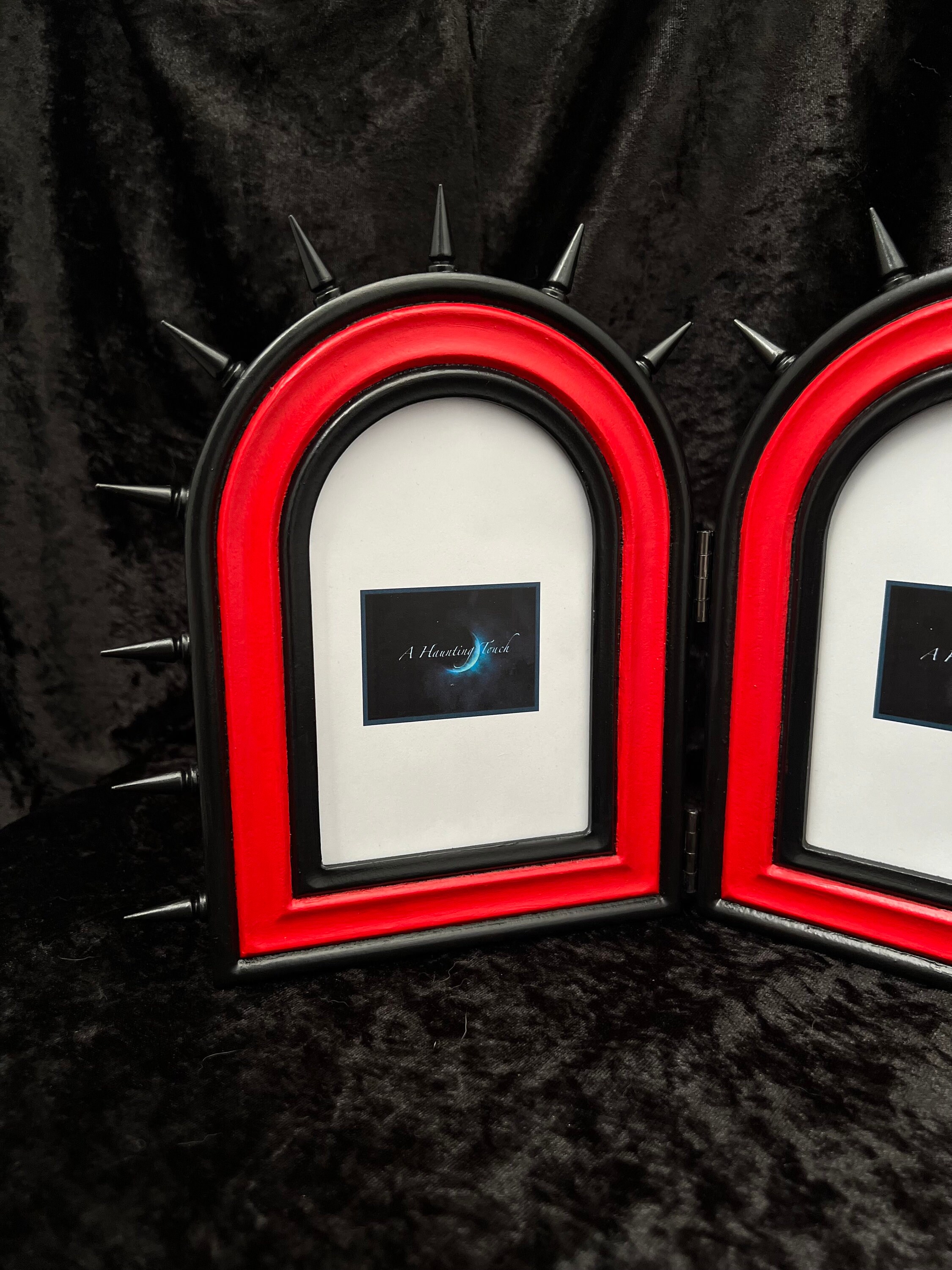 Gothic Picture Frame, Red and Black Frame, Ornate Frame, Double Frame ...