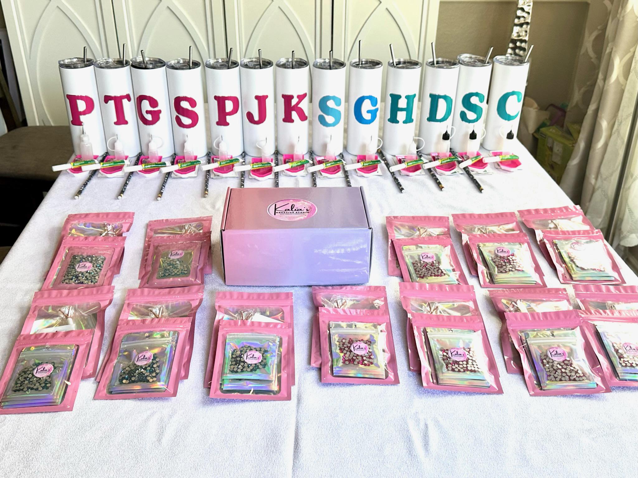 DIY Monogram Bling Tumbler Kit - Customizable Rhinestone Tumbler With ...