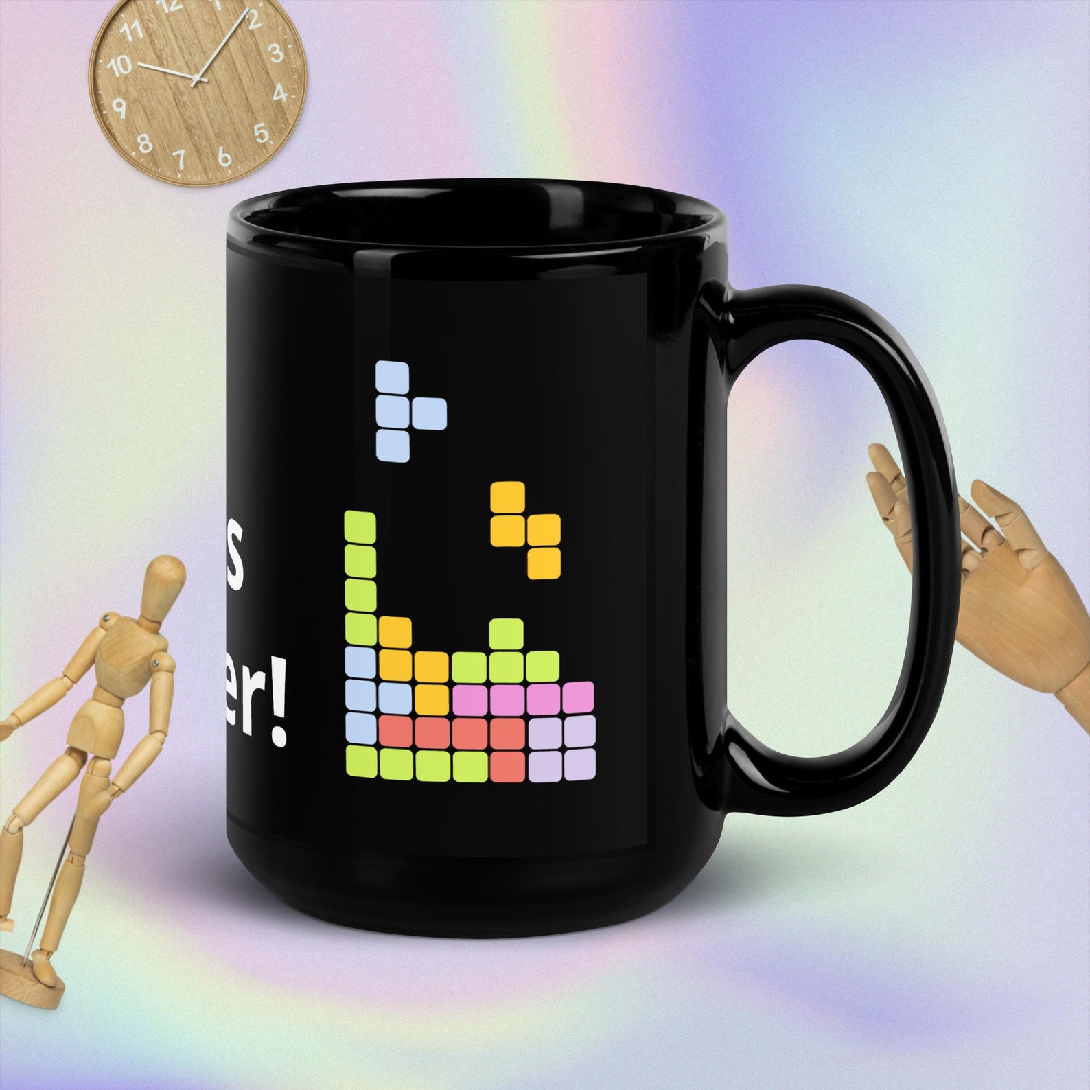 Tetris Master Black Glossy Mug - Etsy