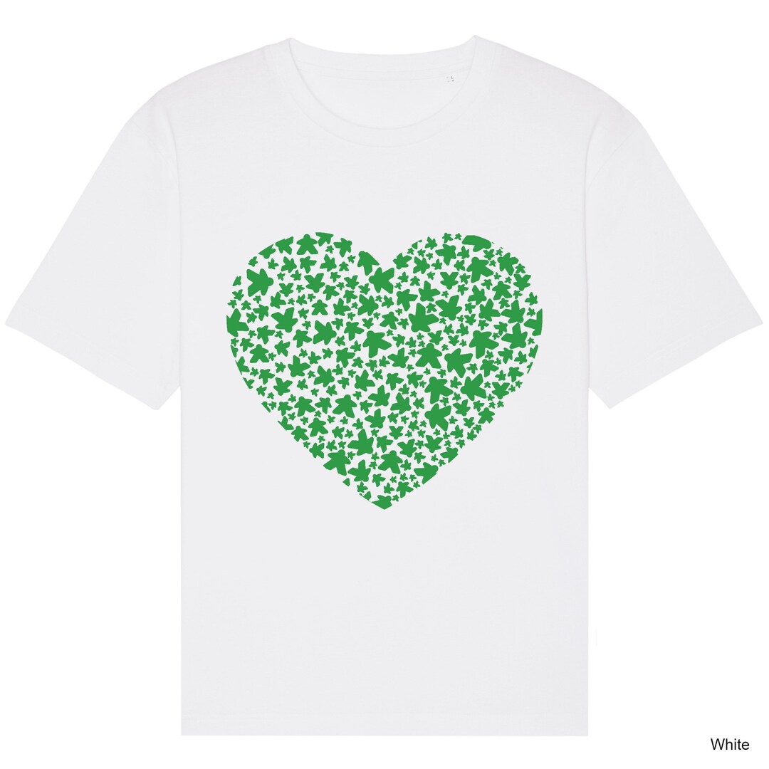 Green Heart Meeple T-shirt, Board Games, Art, Tabletop, Gaming, Geek ...