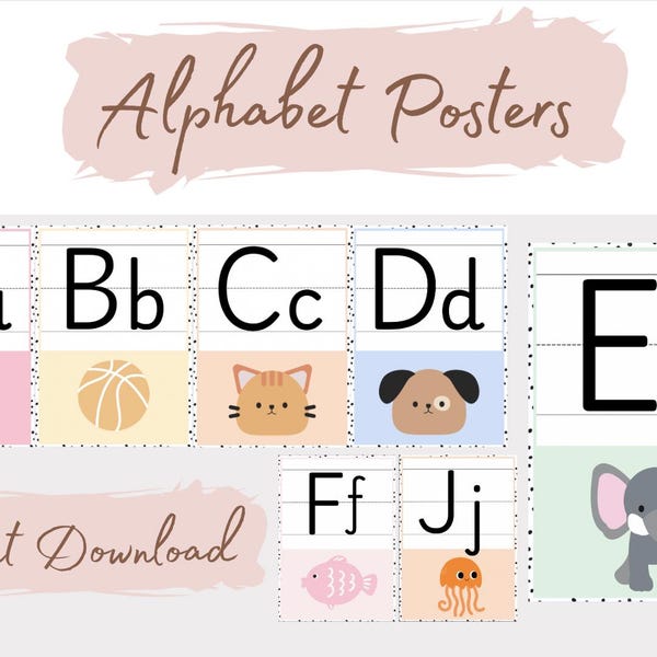 Alphabet Poster - Etsy UK
