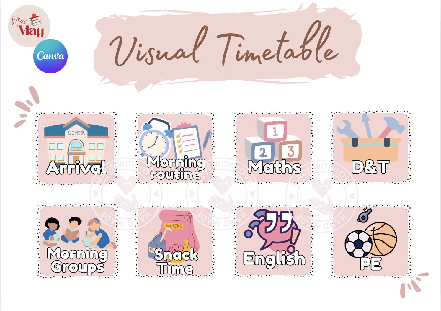 Daily Visual Timetable – Printable Routine Cards for KS1 and KS2 ...