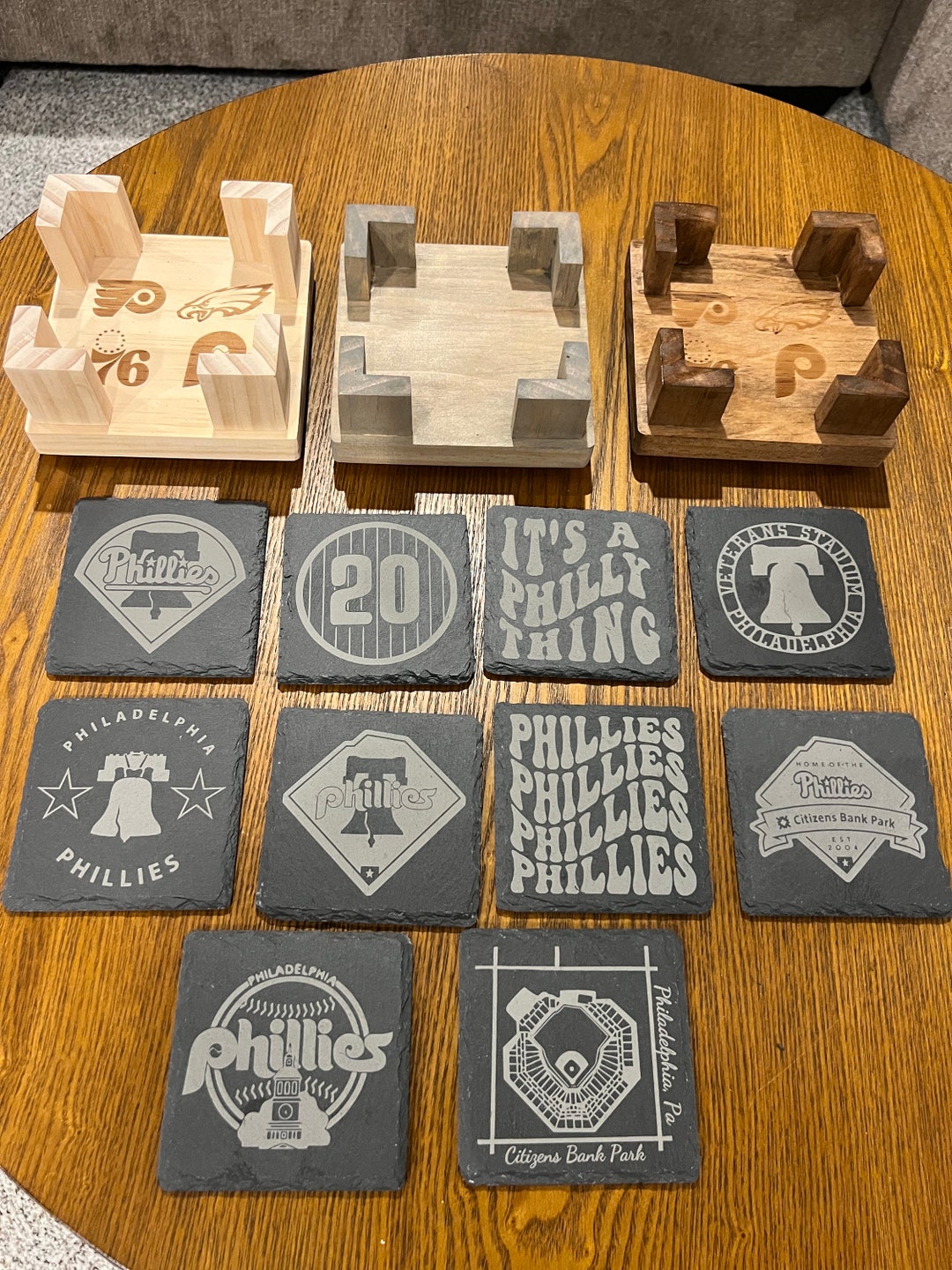 Philadelphia Phillies - 4” Slate Coasters - Pick Your Set- 18 Designs ...