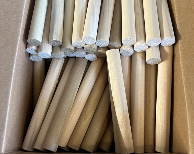 5/8” Thick Poplar Dowel Rods - Craft Sticks - Large Lot of Dowels for ...