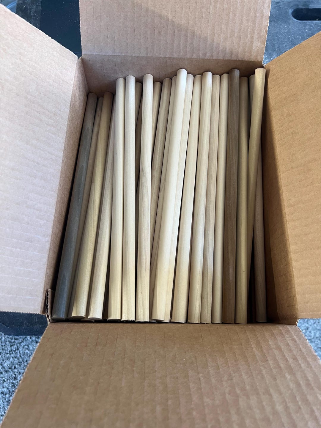 1/2” Thick Poplar Dowel Craft Sticks - Lot of Approximately 80 Dowels ...