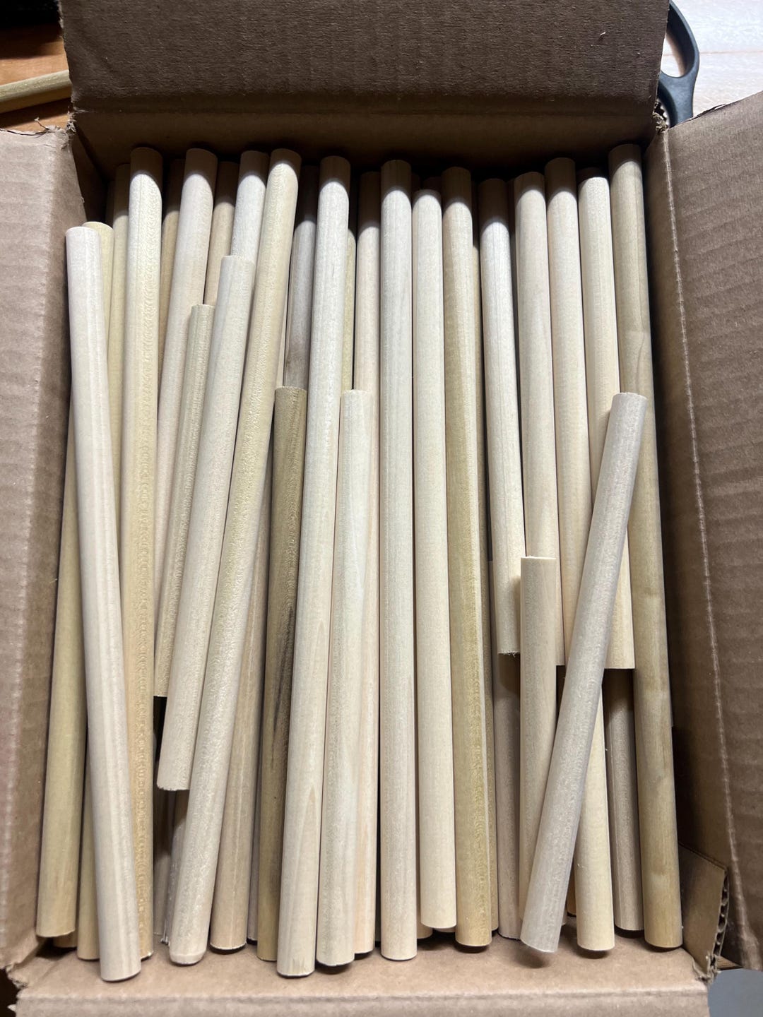 1/2” Thick Poplar Dowel Rods - Craft Sticks - Lot of Random Length - 12 ...