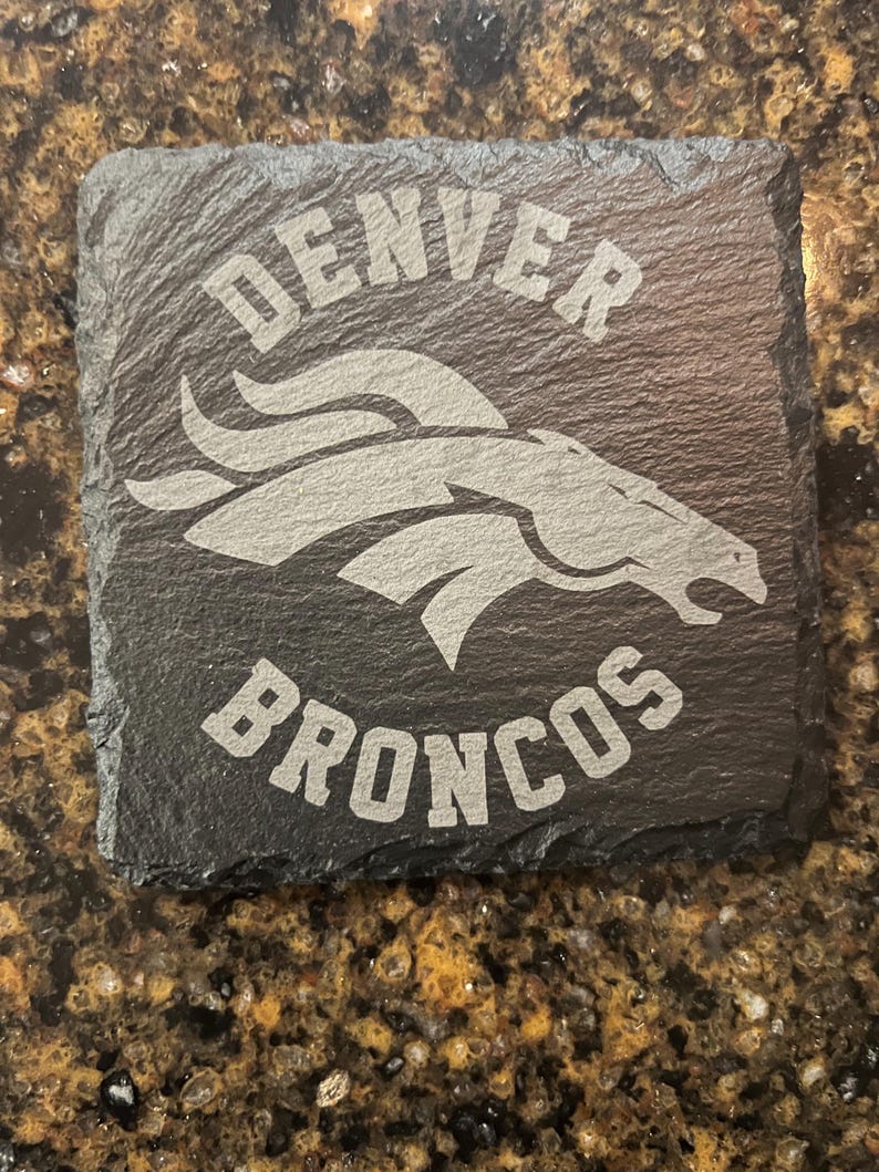 Denver Colorado Sports - Rockies, Broncos, Nuggets, Avalanche- 4” Slate ...