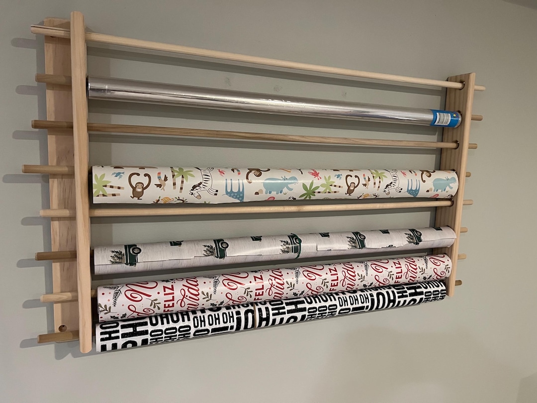 Handmade Wrapping Paper Roll Storage Rack - Several Sizes Available - Etsy