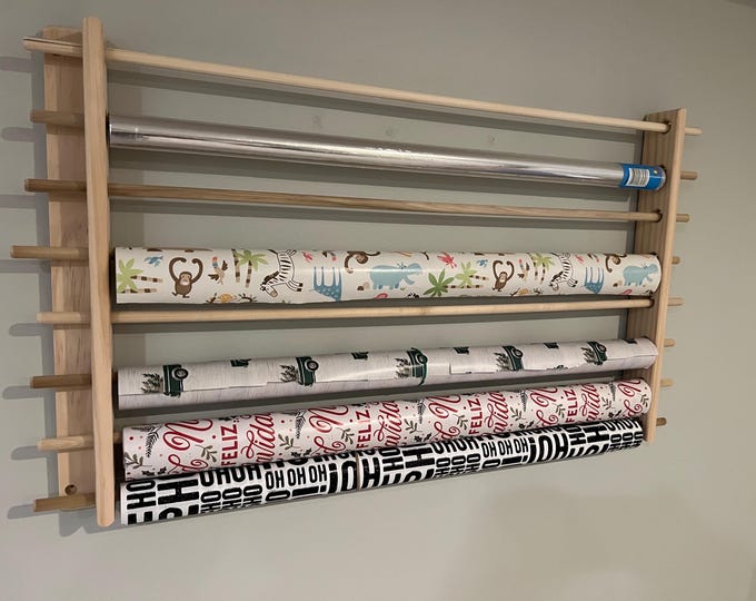 Gift Wrap Storage, Countertop Height, 14 Rolls, Gift Wrap Organizer, Wrapping Paper Organizer ...