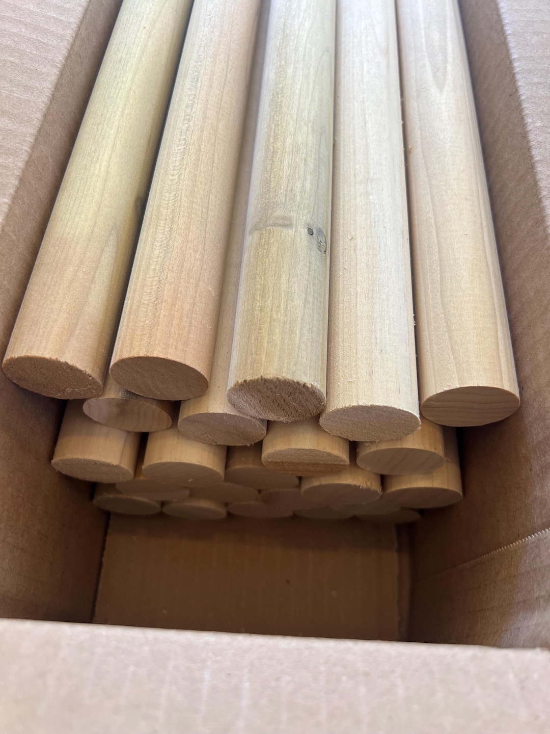 1.25” Thick Poplar Dowels - Lot of 23 Pieces - 16” - 17” Craft Sticks ...