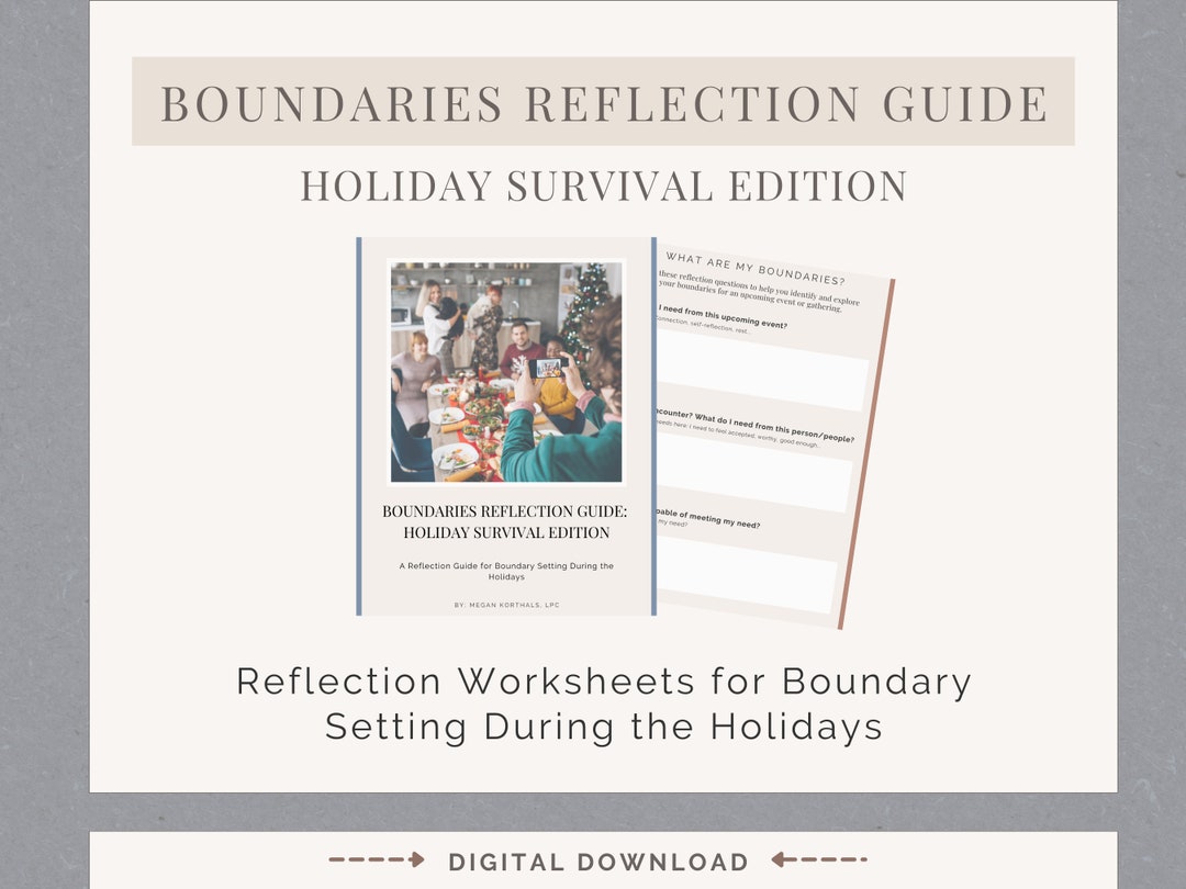 Holiday Boundaries Reflection Worksheets - Etsy
