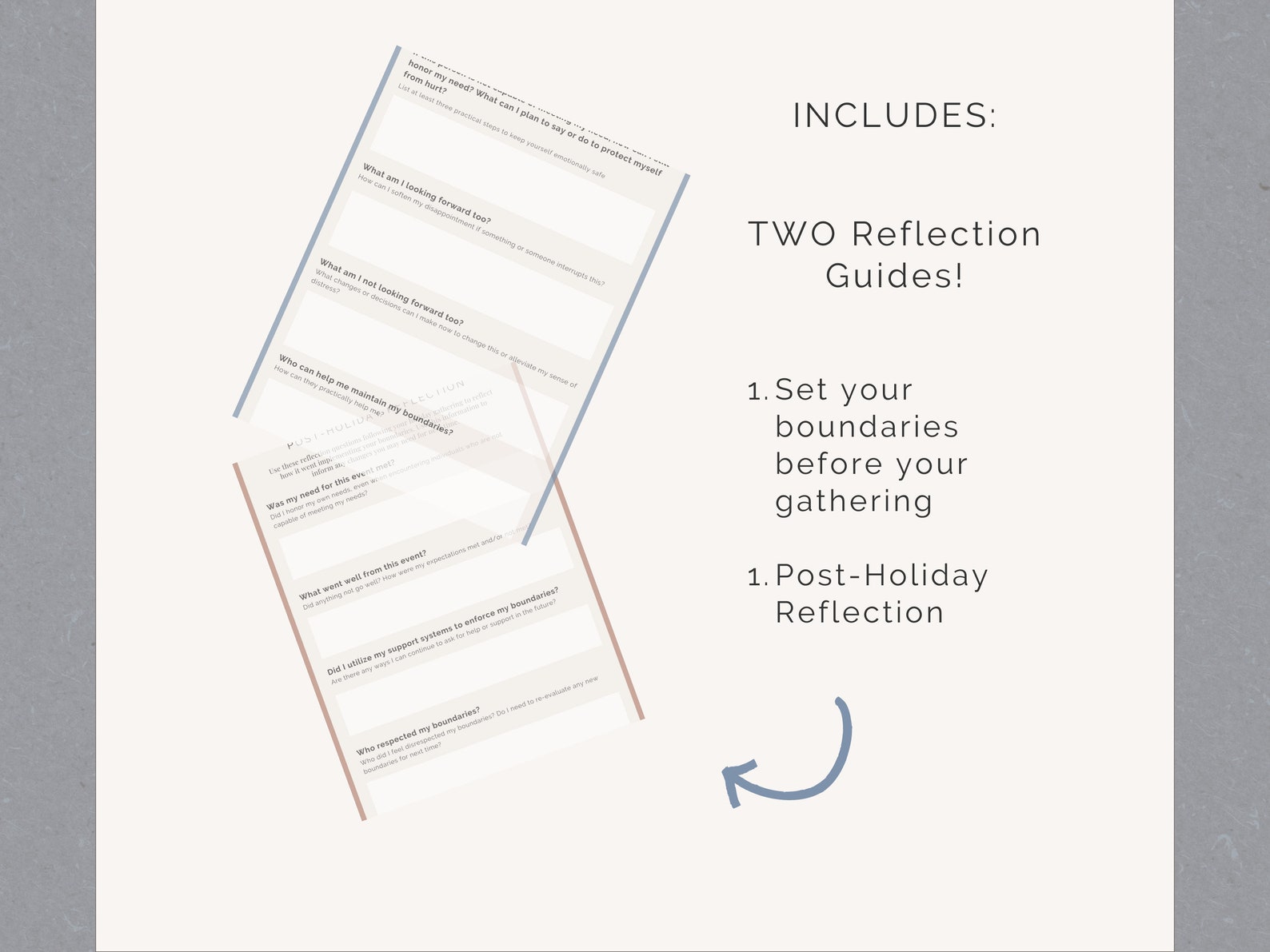 Holiday Boundaries Reflection Worksheets - Etsy