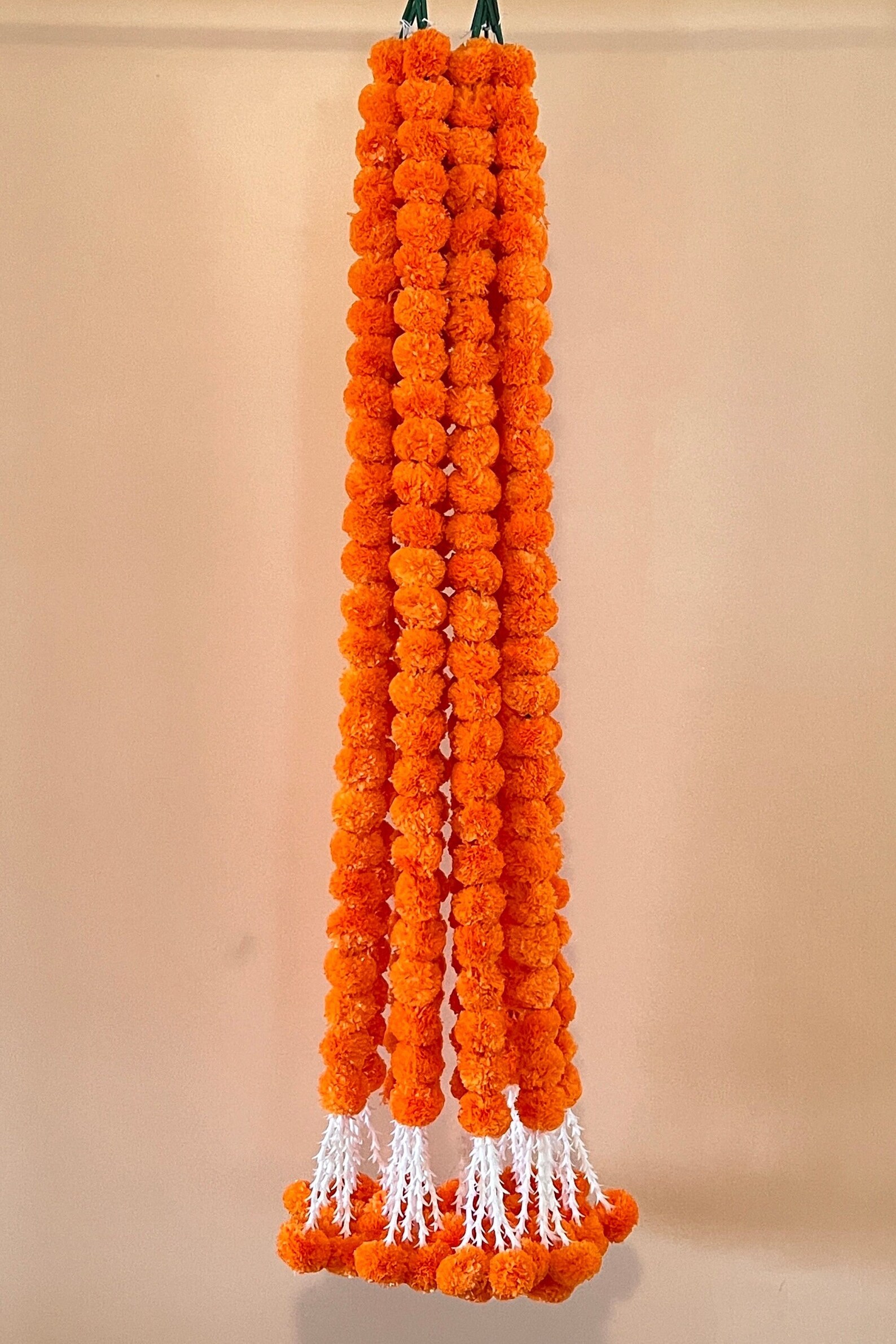 Artificial Marigold Flower Garland / Latkan / Side Hangings for Wedding ...